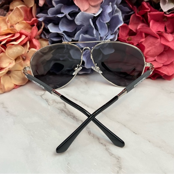 Accessories | Kingseven Retro Silver Mirrored Polarized Gun Gray ...